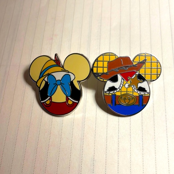 Disney | Other | Authentic Character Mickey Head Pins | Poshmark